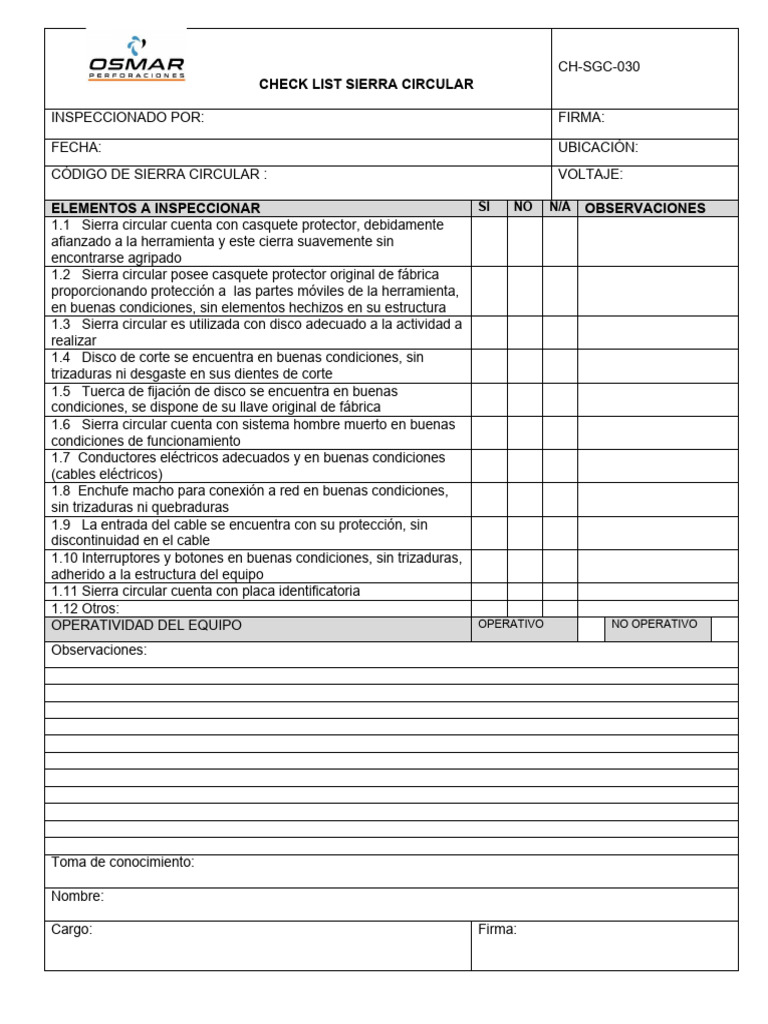 Check-list_sierra_circular ok | PDF