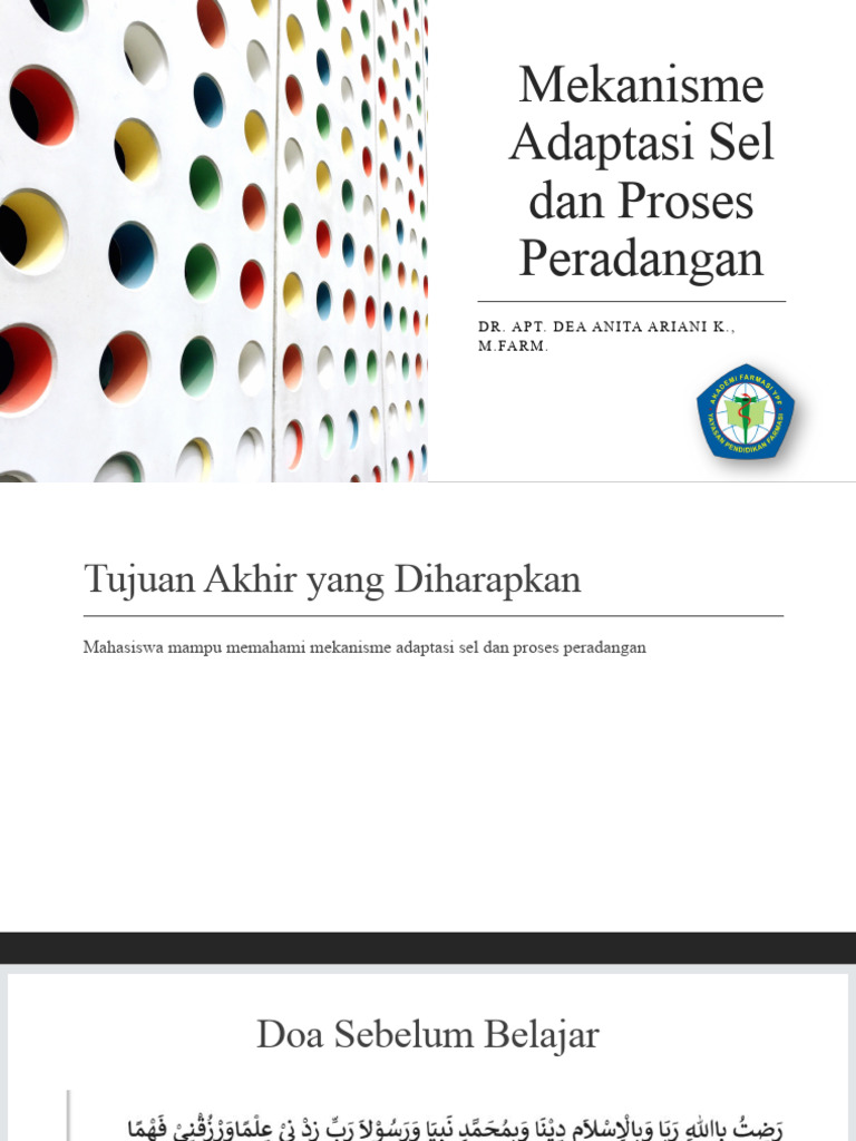 Mekanisme Adaptasi Sel Dan Proses Peradangan | PDF