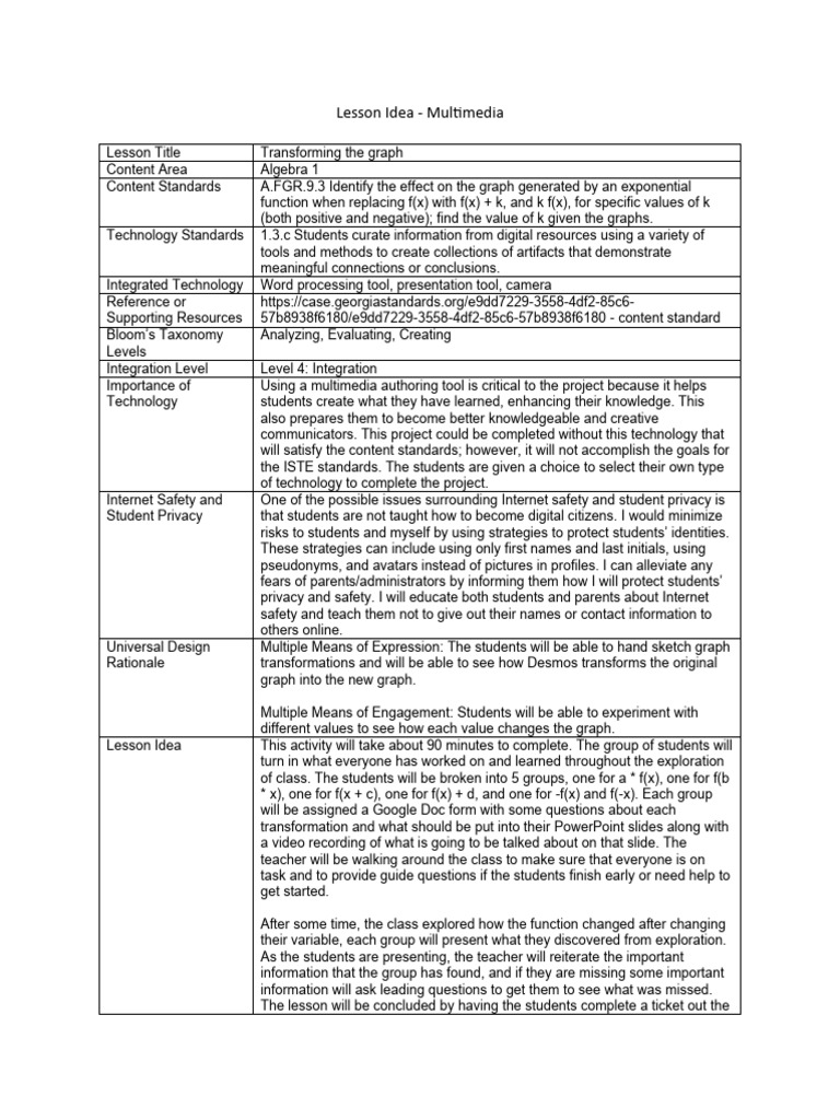 Lesson Idea Multimedia | PDF | Multimedia | Privacy