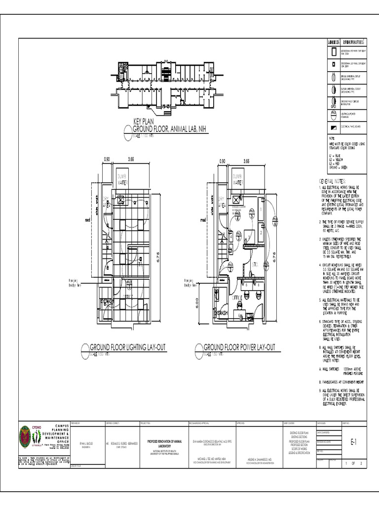 Ground Floor, Animal Lab, Nih Key Plan: Legend: Specification | PDF