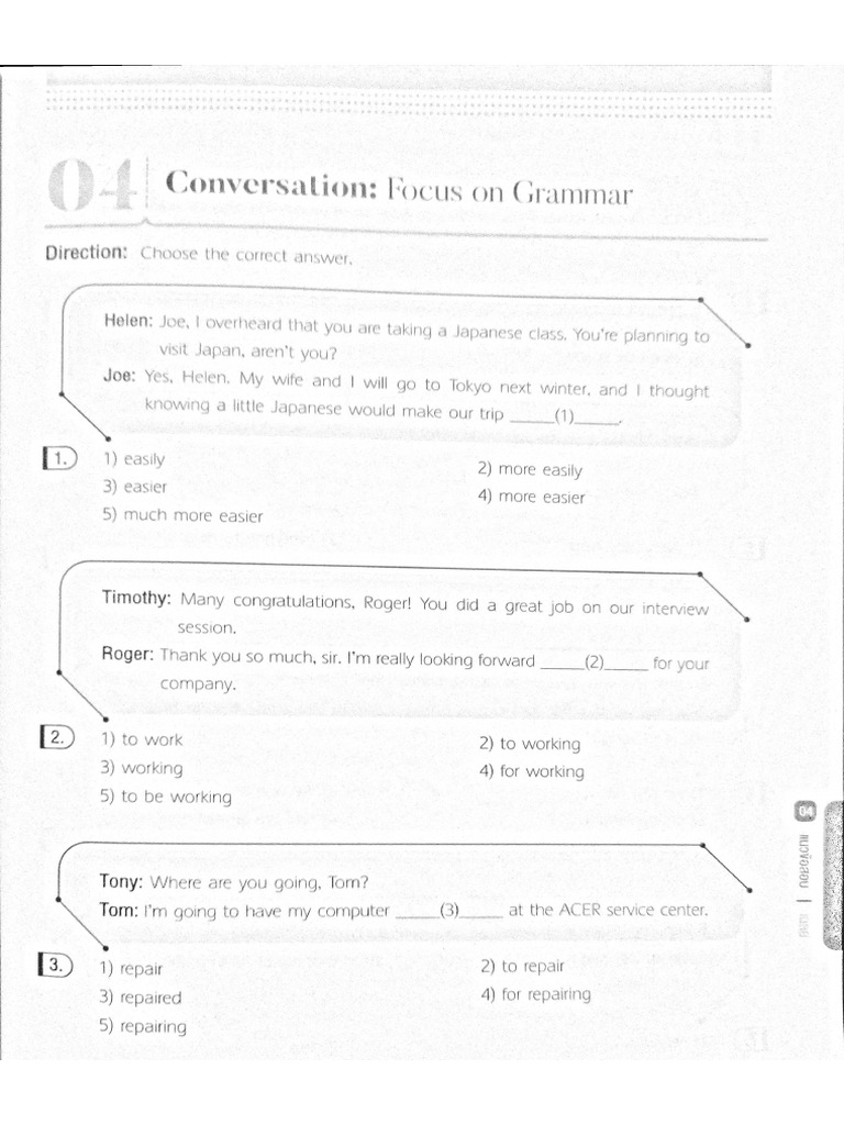 4.tgat Conversation Focus On Grammar | PDF
