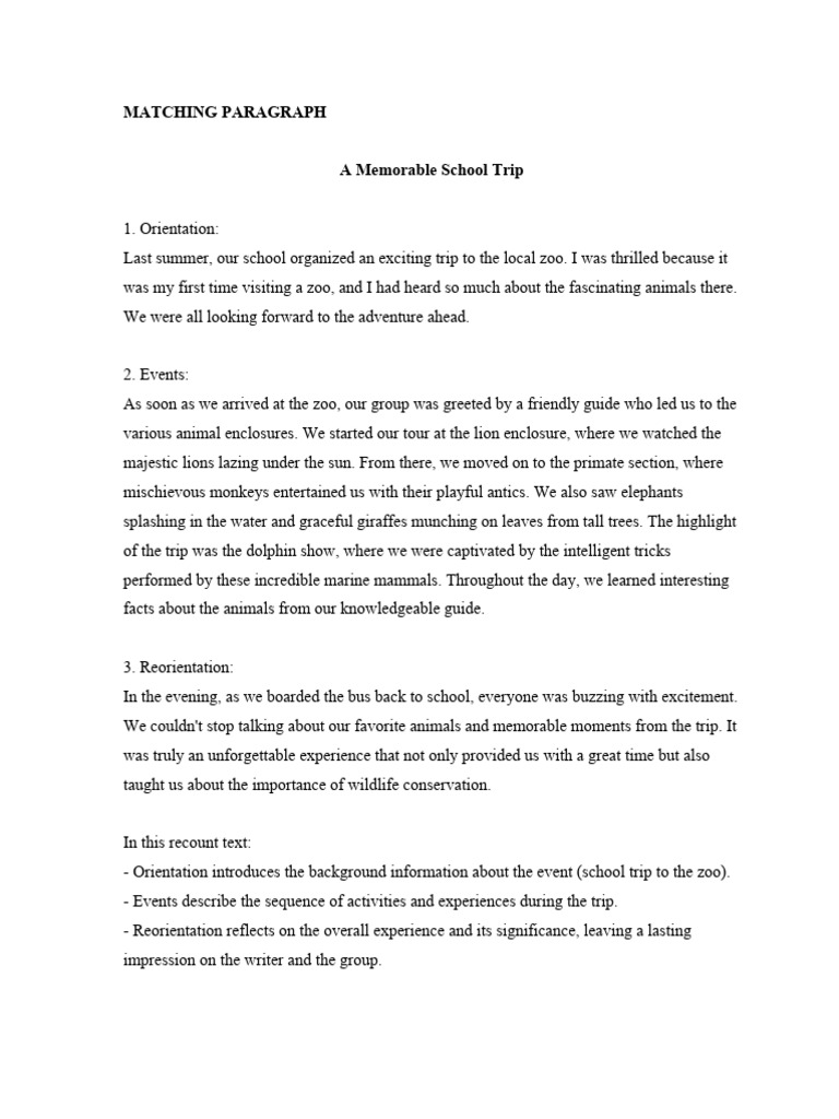 Matching Paragraph | PDF