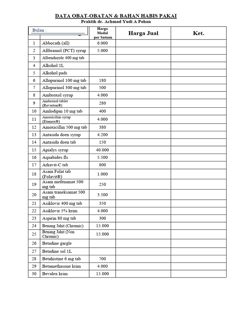 Data Obat 2 | PDF | Medical Treatments | Medicinal Chemistry
