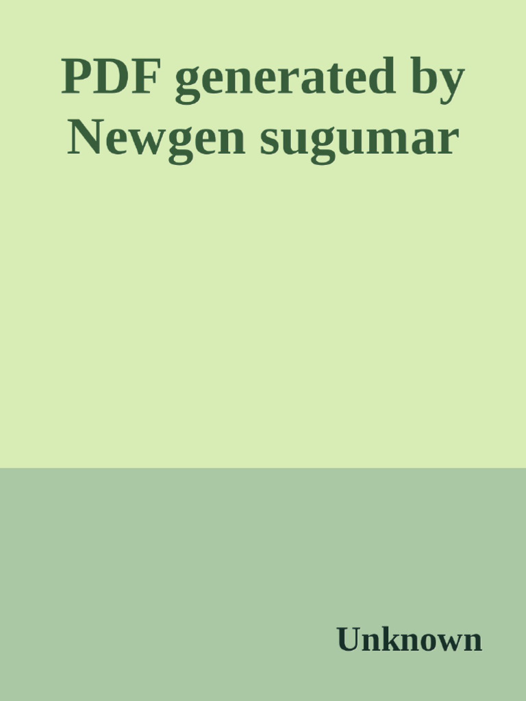 PDF Generated by Newgen Sugumar | PDF | Psychiatry | Mental Disorder