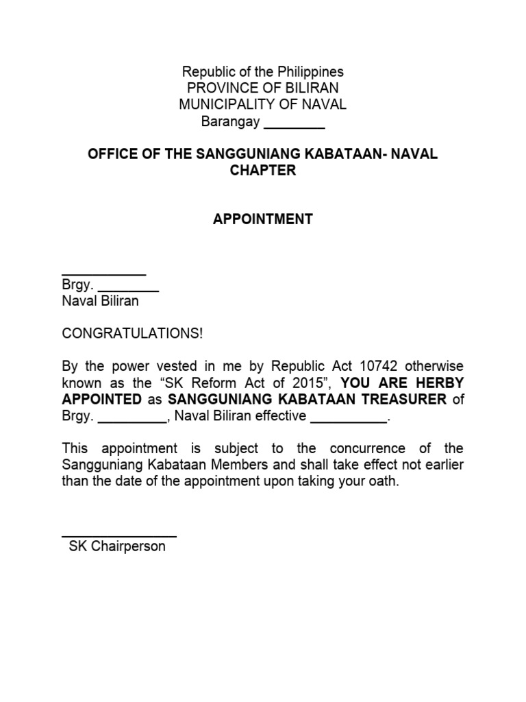 Appointment Letter | PDF