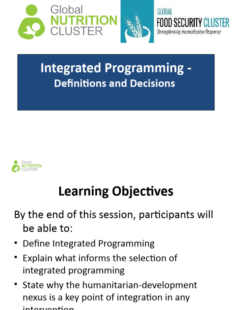 1.3 PPT - Integrated Programming-Defs Decisions | PDF | Malnutrition ...