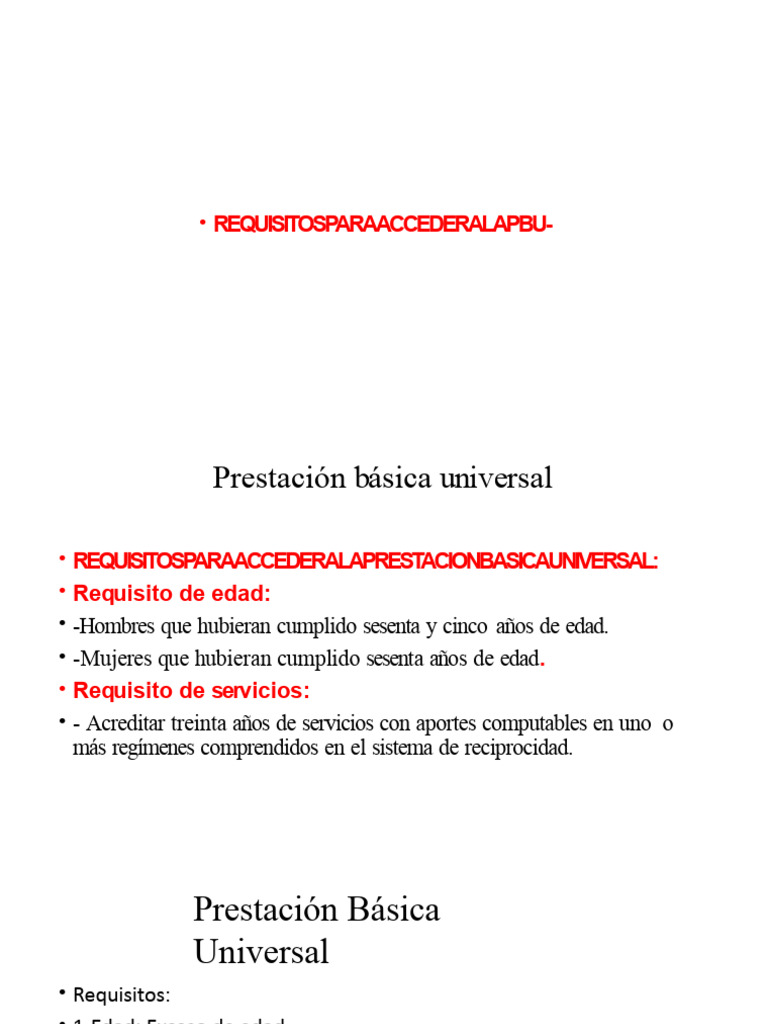 Requisitos y Cálculo de PBU por Edad y Servicios | PDF | Jubilación ...