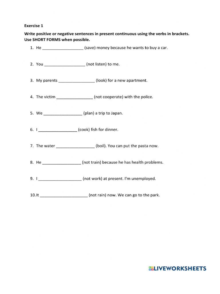 Present Continuous | PDF