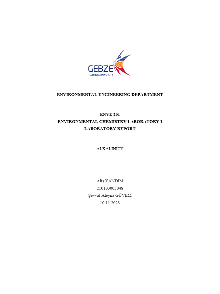 Lab Report Example | PDF | Alkalinity | Chemistry