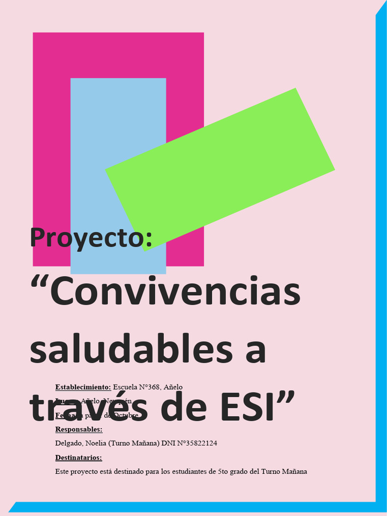 Proyecto Esi | PDF | Discriminación | Educación sexual