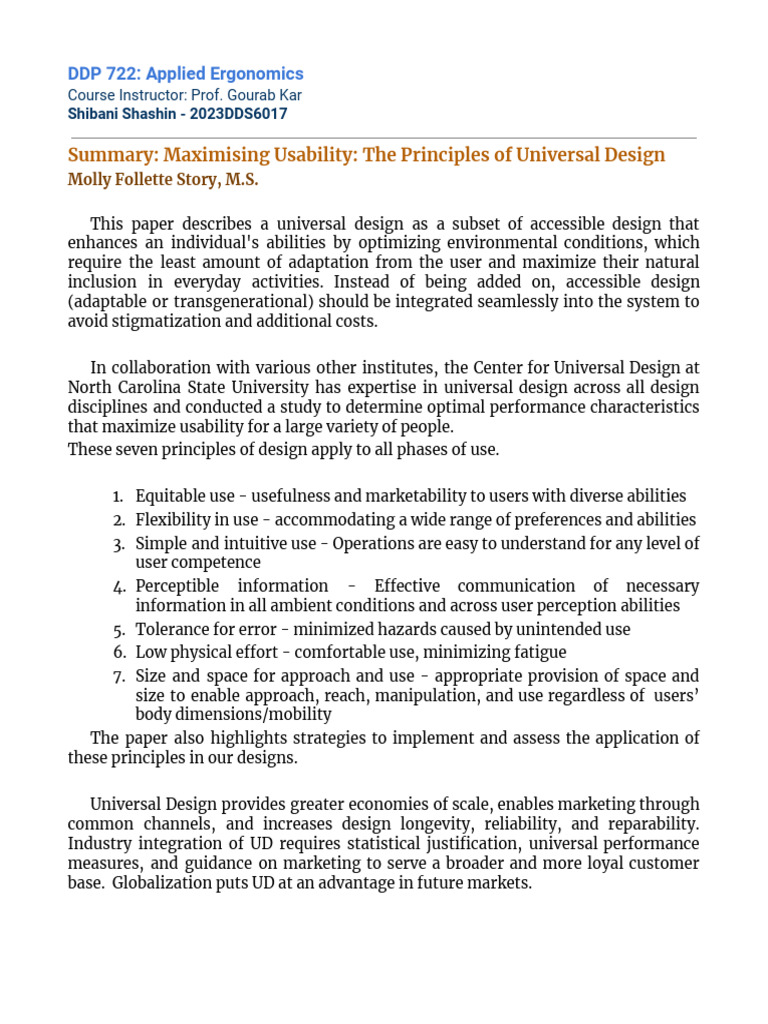 Universal Design for All Users | PDF