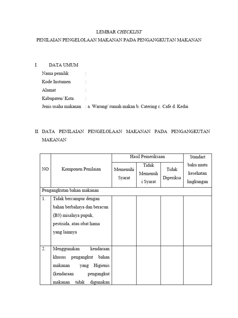 Instrumen Pengangkutan MKN 2 | PDF