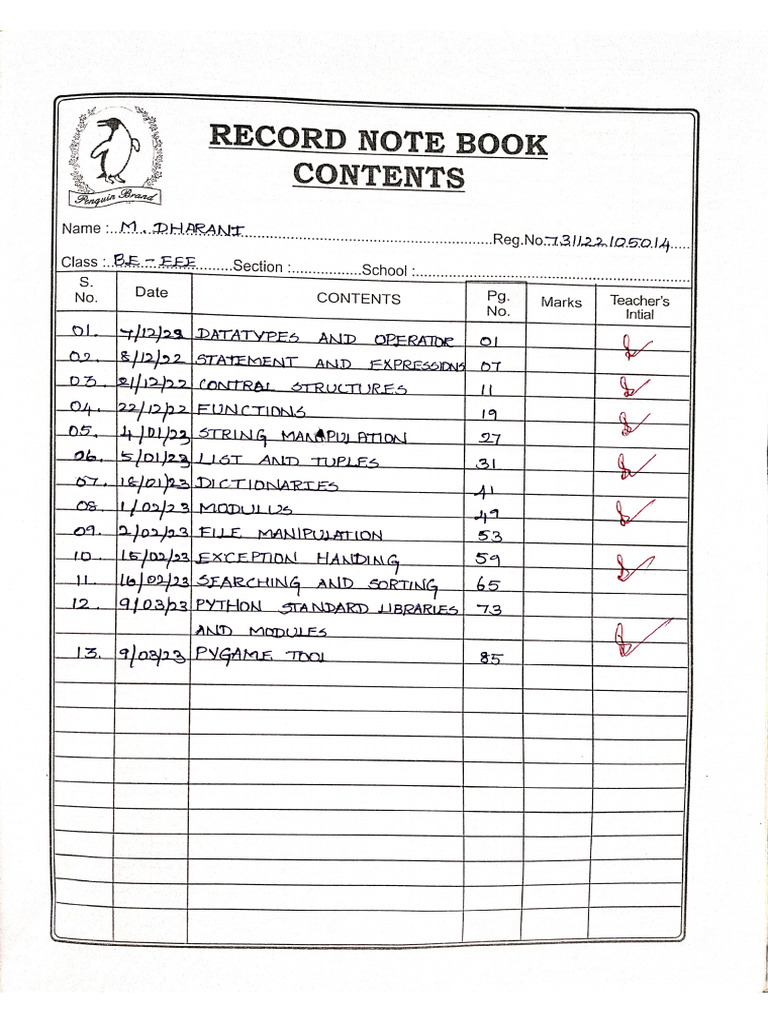 Python Record Reference | PDF Python Record Reference | PDF