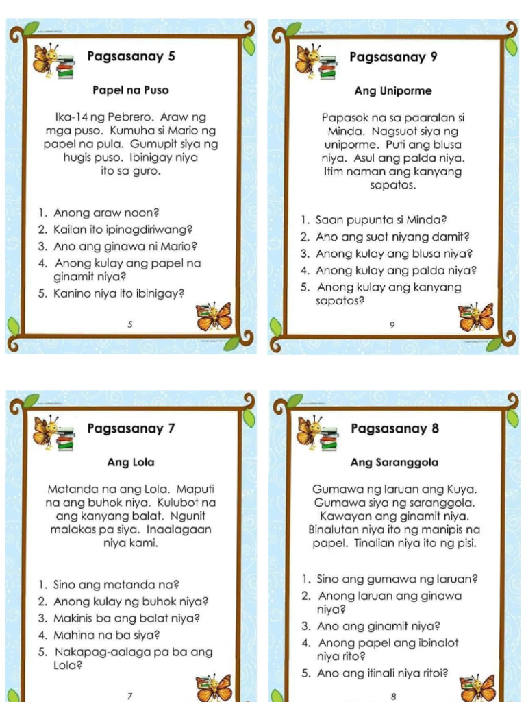 Tagalog Reading Compre | PDF