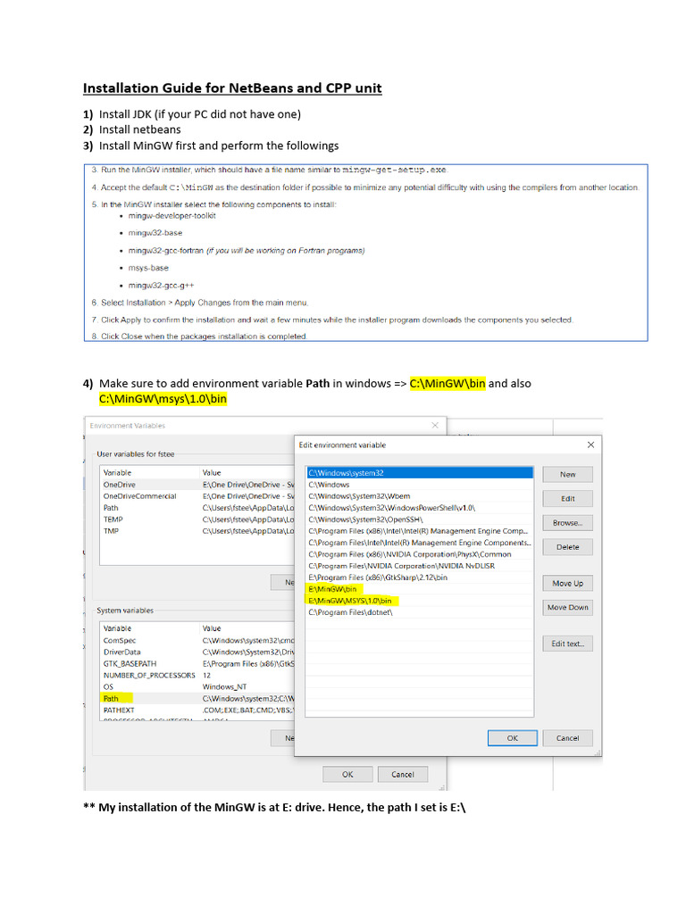 Installation Guide For NetBeans and CPP Unit | PDF