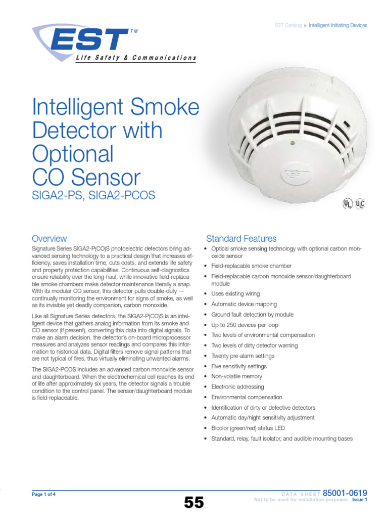 EST Fire Alarm System - 1 | PDF | Relay | Sensor