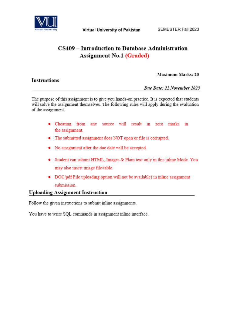 Fall 2023 - CS409 - 1 | PDF | Relational Database | Databases