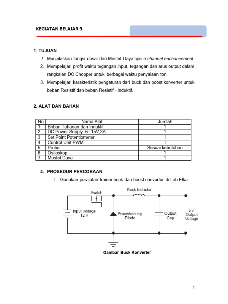Elektronika Daya Jobsheet 9 Inverter | PDF