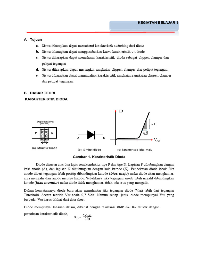 Elektronika Daya Jobsheet 1 Karakteristik Dioda | PDF | Teknologi ...