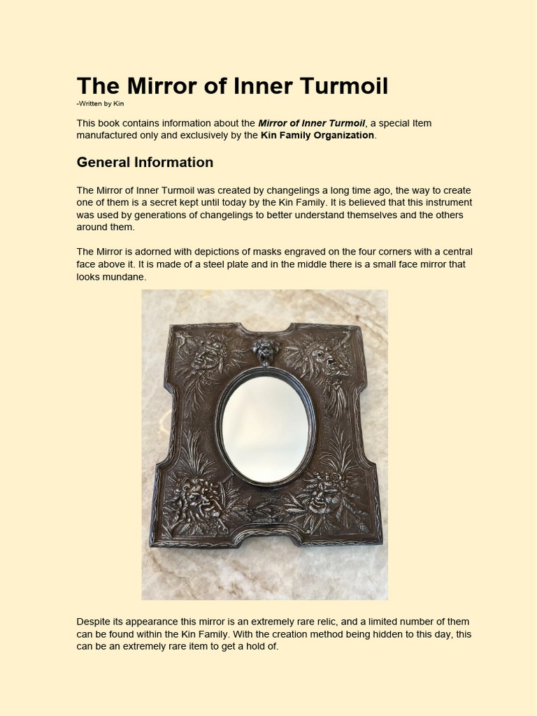 Lore Book 2 - The Mirror of Inner Turmoil | PDF | Self-Improvement