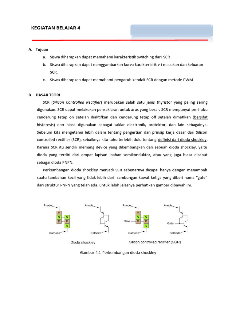 Karakteristik dan Pengujian SCR dalam Praktikum | PDF | Sains ...