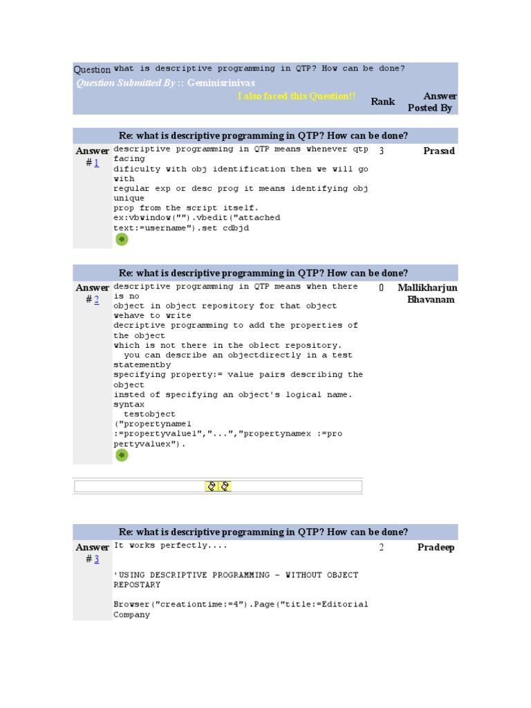 Descdriptive Programming | PDF | Information Technology Management ...