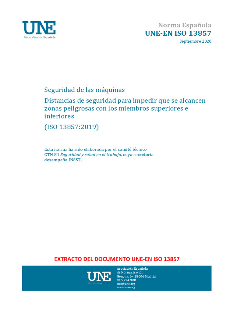 (Ex) Une-En Iso 13857 2020 | PDF