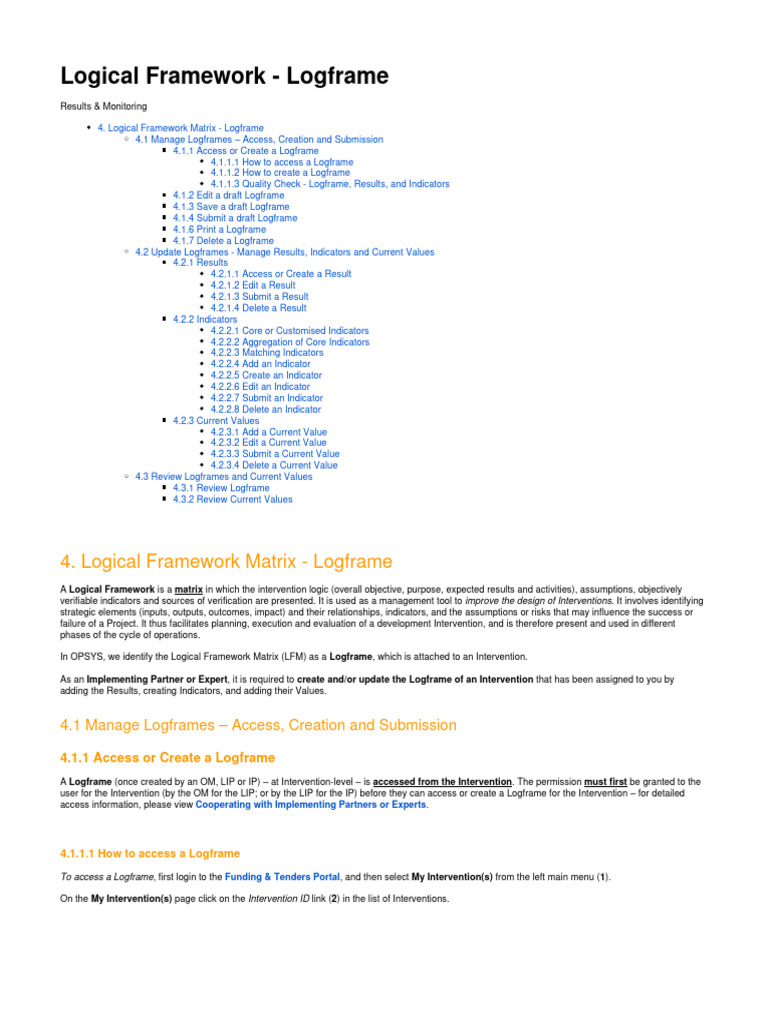 ExactExternalWiki LogicalFramework Logframe 211123 1125 6925 | PDF ...