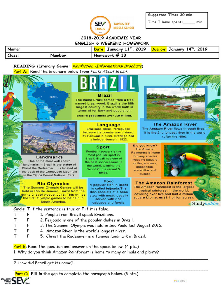 Weekend Homework | PDF | Sports | Brazil