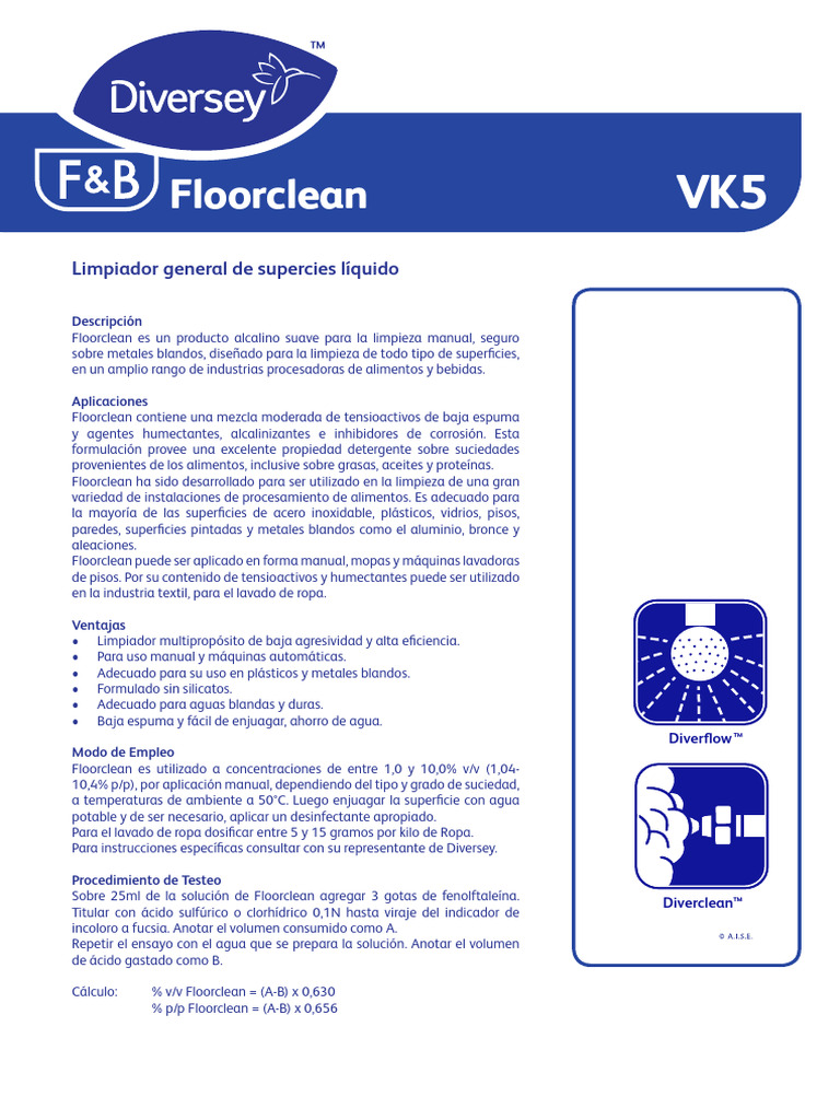 FT - Floorclean | PDF | Tensioactivo | Detergente