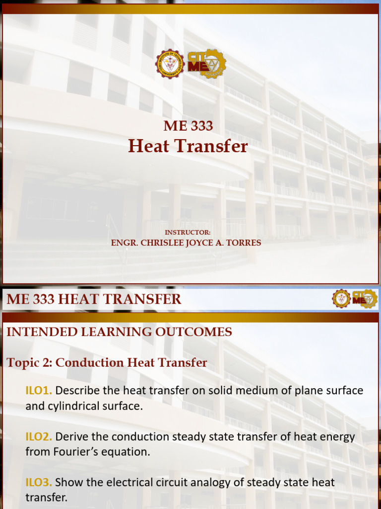 ME 333 Topic 2 Conduction Heat Transfer | PDF | Thermal Conduction ...