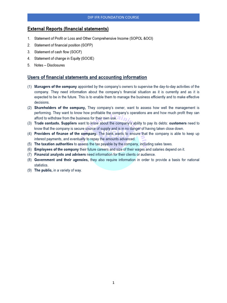 Dip IFR Foundation Text Book | PDF | Debits And Credits | Bookkeeping