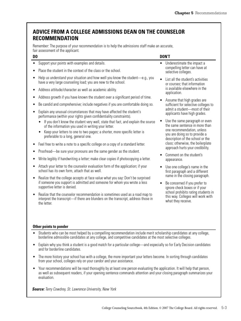 Collegeboard Doanddont Essay | PDF | College Admissions In The United ...