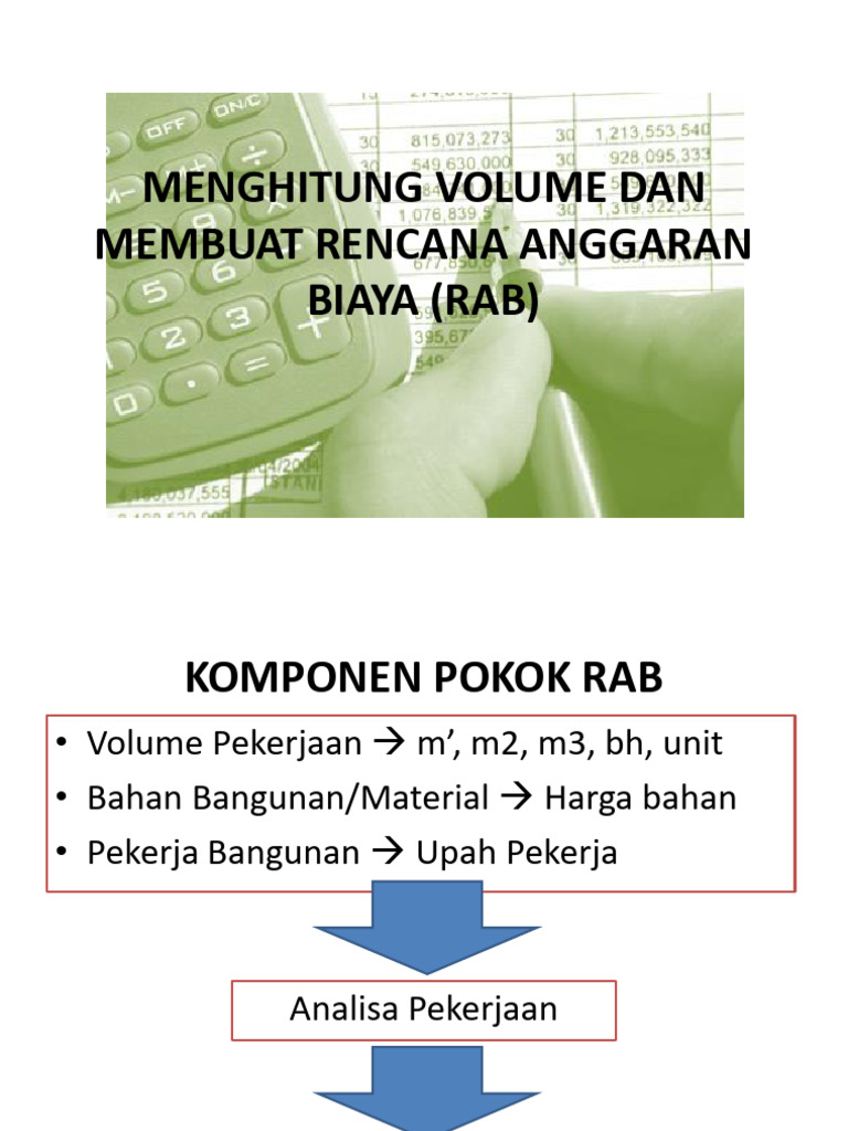 Menghitung Volume Dan Membuat Rab | PDF