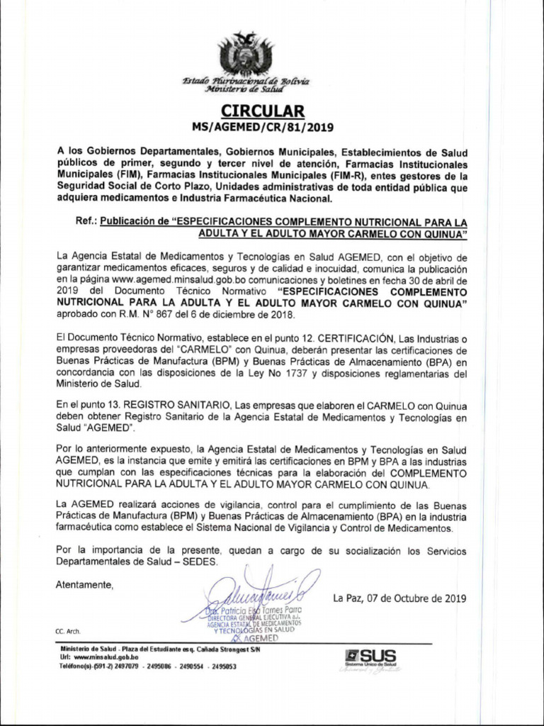 Circular 81-2019 | PDF