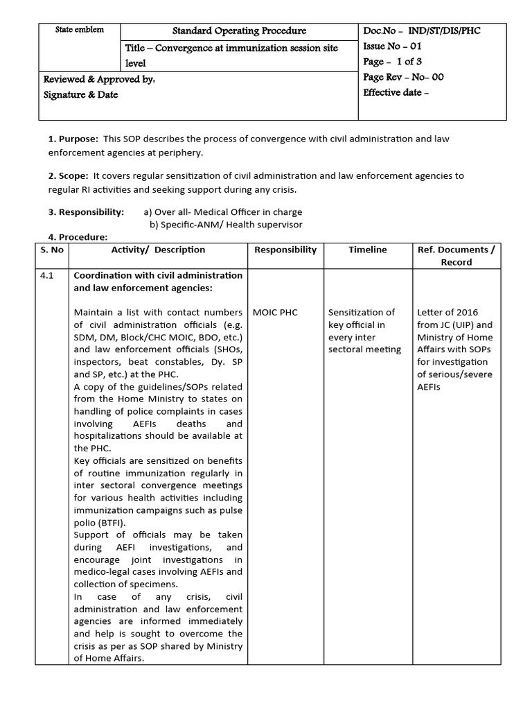 MOIC Role in Immunization Convergence | PDF | Government | Public Services