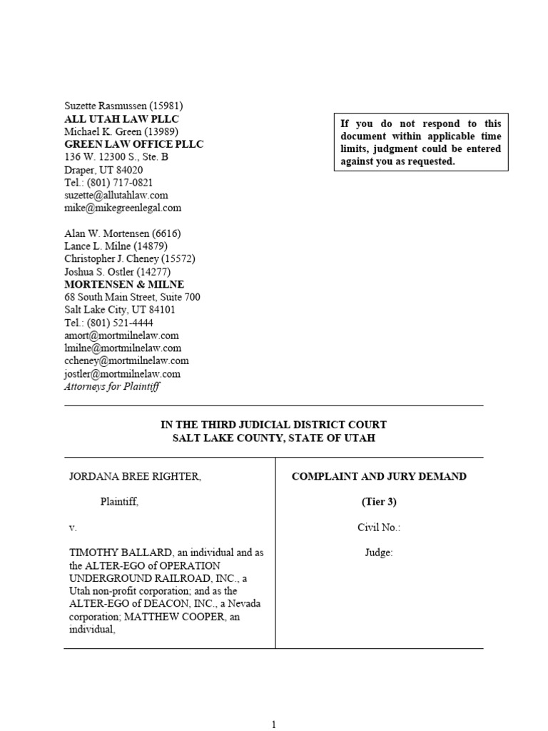 Legal Battle Over OUR Allegations | PDF | Damages | Negligence