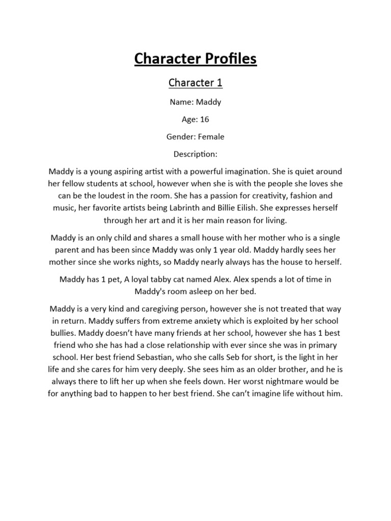 Character Profiles | PDF