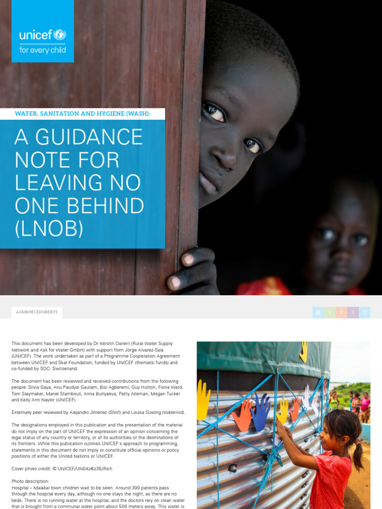 Un LNOB in WASH Guidance Note | PDF | Wash | Social Equality