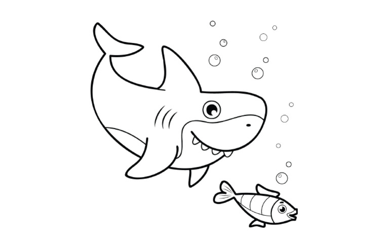 Gambar Mewarnai Ikan Hiu | PDF