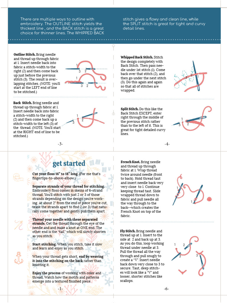 StitchedStories PocketStitchingGuide | PDF | Yarn | Surgical Suture