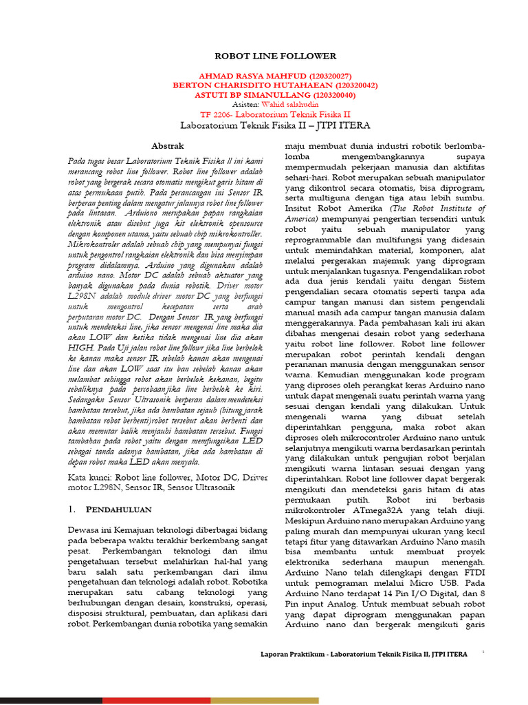 Laporan Akhir Tubes LTF LL - Kelompok 6 | PDF | Teknologi & Rekayasa