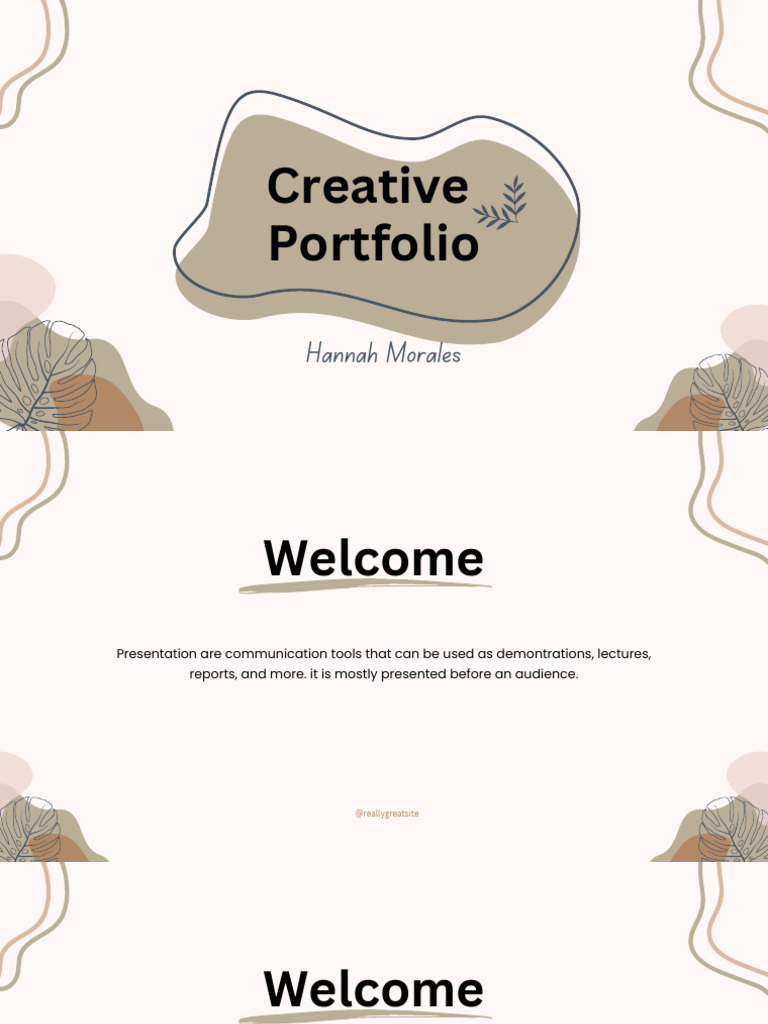Brown and Black Aesthetic Portofolio Presentation | PDF | Communication