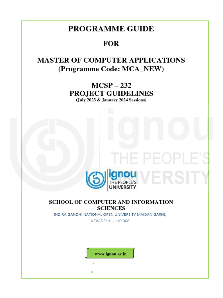 MCSP-232 Project Guidelines | PDF | Software Testing | Programming