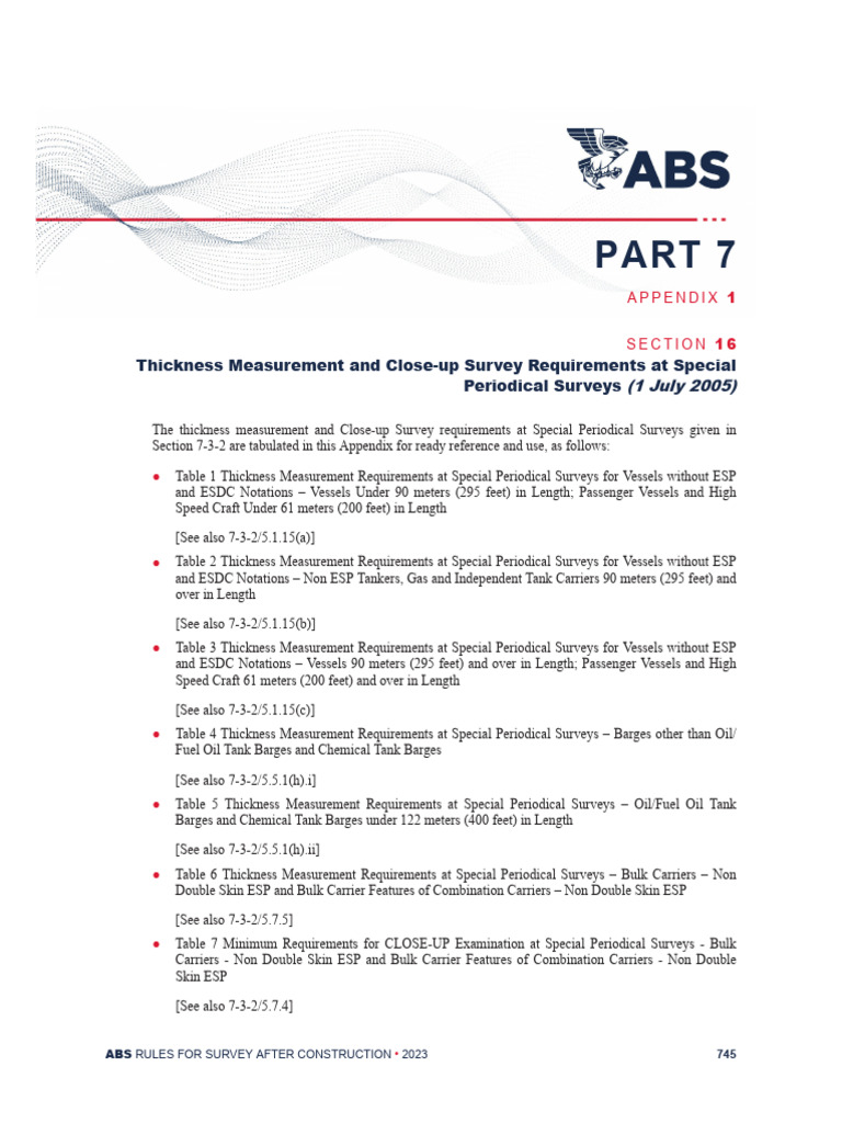 TM & Close Up Survey Section Chart | PDF