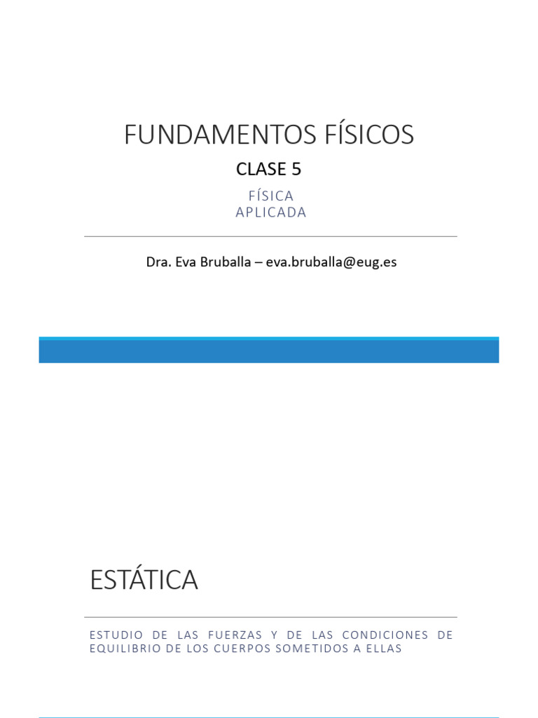 Clase 5 - Estática i (2) | PDF | Palanca | Fuerza