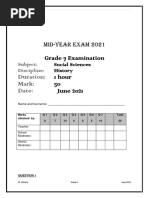 History Test Example Grade 5 | PDF | Social Science | Foreign Language ...