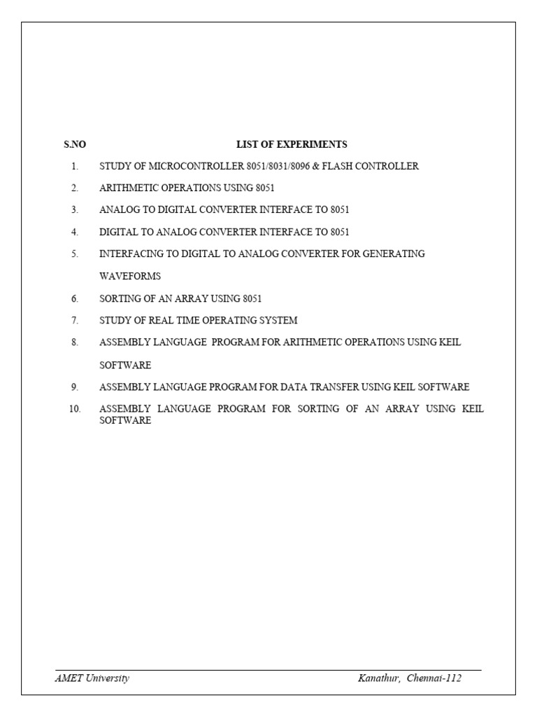 Updated Emb Sys & Comm Lab Manual | PDF | Microcontroller | Classes Of Computers
