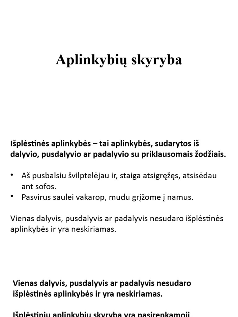 Aplinkybiu Skyryba | PDF