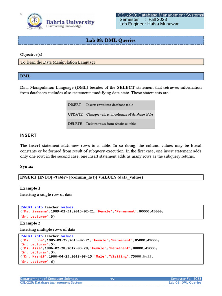 Lab 08 20112023 083441am | PDF | Computer Data | Databases